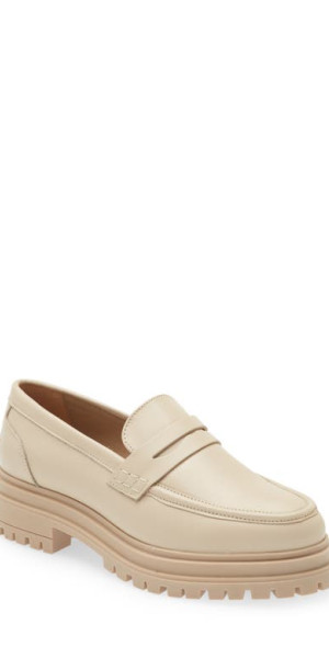 Reiss - Cameron Platform Penny Loafer in Ecru at Nordstrom