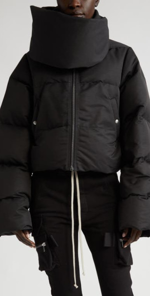 Rick Owens - Funnel Neck Puffer Jacket in Black at Nordstrom