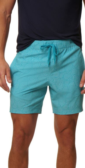 Robert Graham - Laken Woven Swim Trunks in Aqua