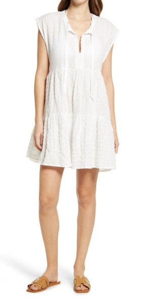 Robin Piccone - Fiona Flouncy Cover-Up Dress in White at Nordstrom
