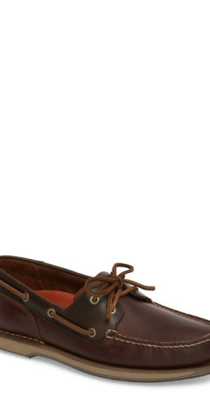 Rockport - 'Perth' Boat Shoe in Dark Brown Leather