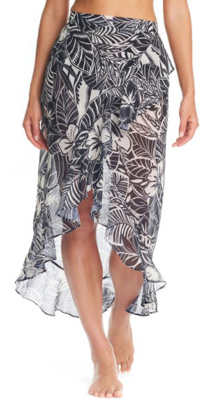 Rod Beattie - Ruffle Cover-Up Pareo in Black