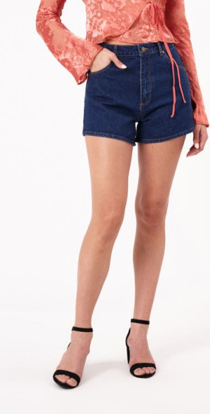 Rolla’s - Rolla's Mirage High Waist Denim Shorts in Dark Vintage Indigo