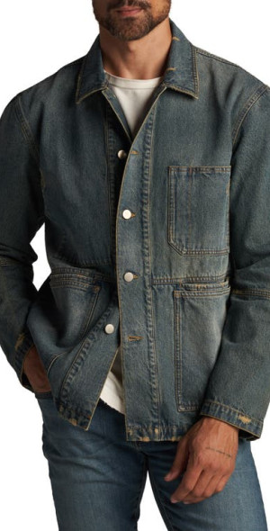 Rowan - 1955 Duncan Denim Chore Jacket in True Blue Vintage