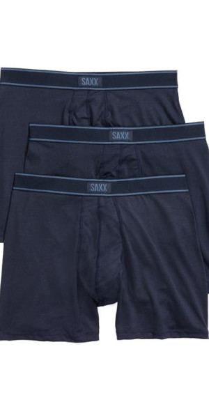 SAXX - Daytripper 3-Pack Relaxed Fit Boxer Briefs in Navy at Nordstrom