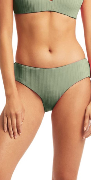 Sea Level Vesper Mid Bikini Bottoms In Sage At Nordstrom
