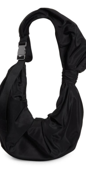 Simone Rocha - Big Bow Twill Messenger Bag in Black