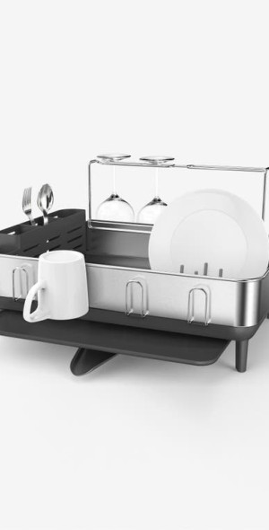 simplehuman - Standard Steel Frame Dish Rack in Grey