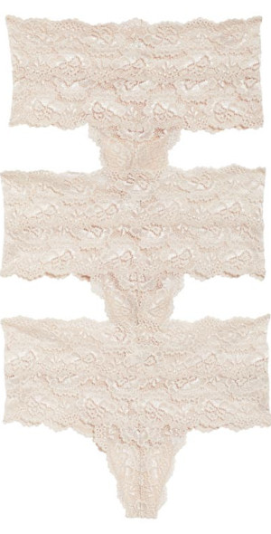 Skarlett Blue - 3-Pack Goddess High Rise Thongs in Cashmere/Cashmere ...