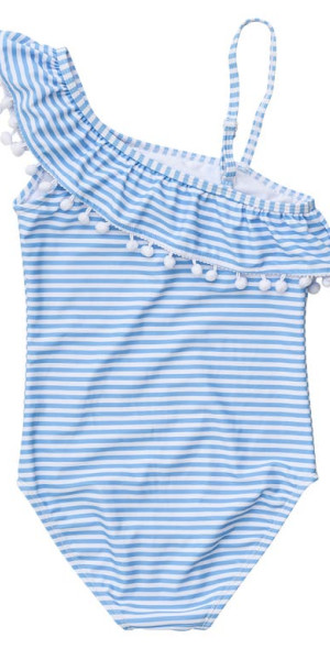 Snapper Rock - Kids' Stripe One-Piece Swimsuit in Blue at Nordstrom