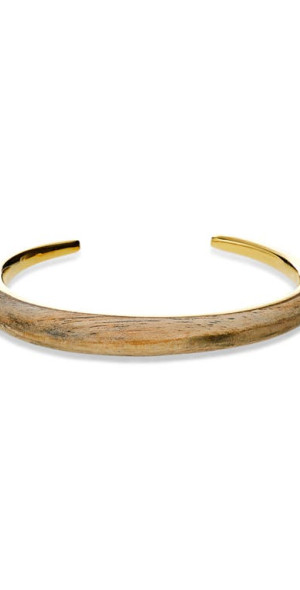 SOKO - Sabi Teak Mixed Media Cuff Bracelet in Gold at Nordstrom