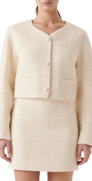 Sophie Rue - Eloise Tweed Jacket in Cream