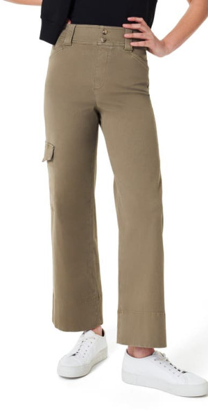 SPANX® - SPANX Stretch Cotton Blend Twill Ankle Cargo Pants in Tuscan ...