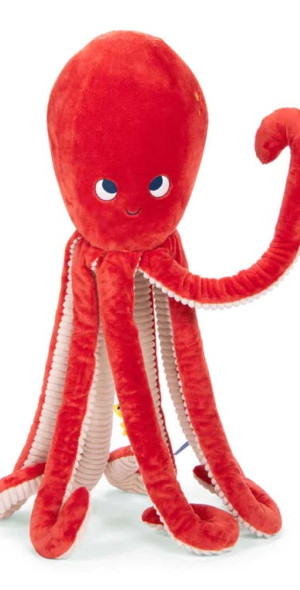 Speedy Monkey - Paulie's Adventure Large Octopus Stuffed Animal in Red