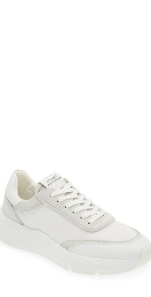 Stuart Weitzman - Glide Lace-Up Sneaker in White at Nordstrom