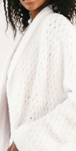 Sunday Citizen - Snug Waffle Robe in Clear White