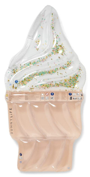 Sunnylife - Luxe Ice Cream Sunday Pool Floatie in Beige/White Multi at ...