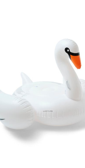 Sunnylife - The Resort Luxe Inflatable Swan Pool Float in White On ...