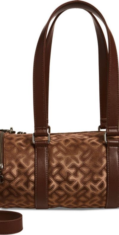TELFAR - Medium Monogram Jacquard Duffle Bag in Chocolate Monogram at ...