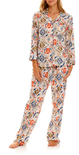 The Lazy Poet - Emma Hamsa Blessing Cotton Pajamas in Blue at Nordstrom