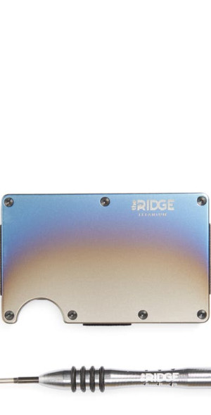 the Ridge - Burnt Titanium Money Clip Card Case