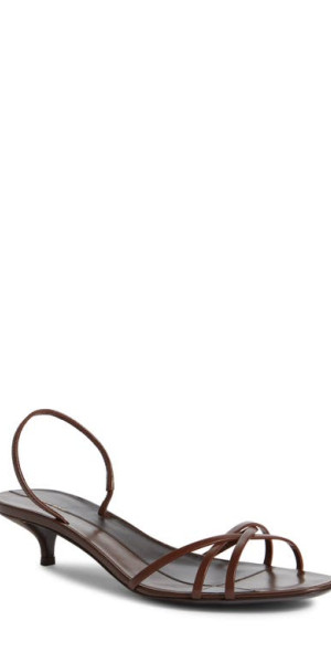 The Row - Harlow Kitten Heel Slingback Sandal in Hickory