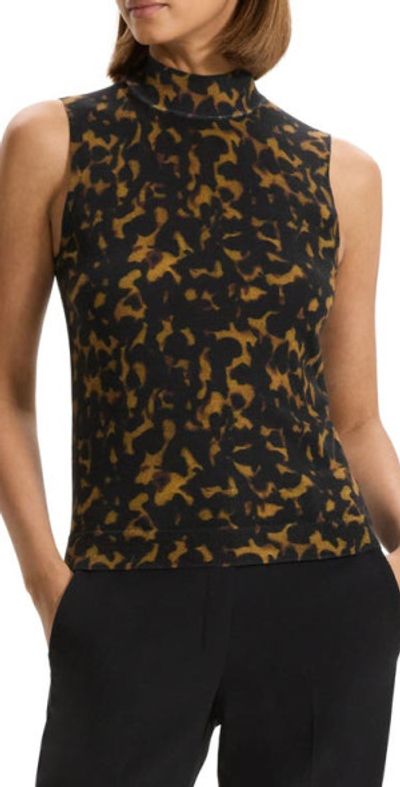 tortoise shell print top