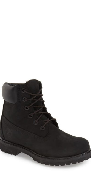 Timberland - Premium Waterproof Lug Sole Boot in Black Nubuck Leather