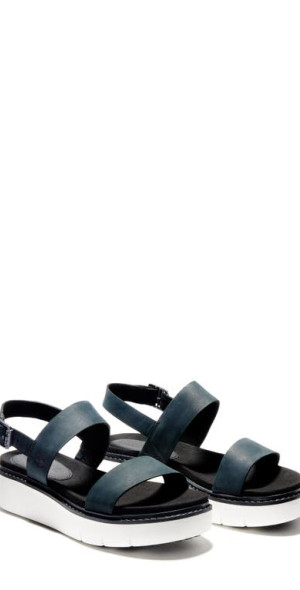 Timberland - Safari Dawn Platform Sandal in Black Nubuck Leather