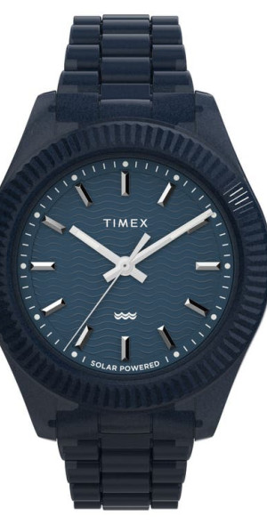 Timex® - Timex Legacy Ocean Recycled Plastic Bracelet Watch, 42mm in Blue