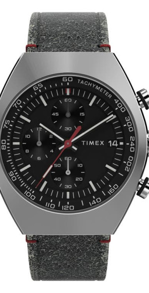Timex® - Timex Legacy Tonneau Chronograph Leather Strap Watch, 42mm in ...