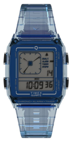 Timex® - Timex Q Timex Digital LCA Chronograph Resin Strap Watch, 35mm ...