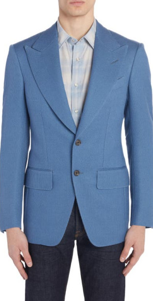 Tom Ford Atticus Grand Wool Blend Hopsack Sport Coat In Avian Blue At