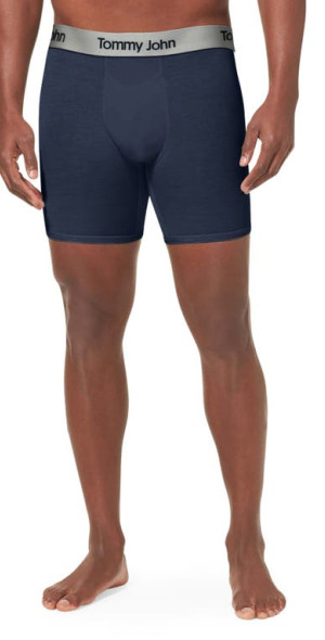 Tommy John - Second Skin Tux Stripe Boxer Briefs in Dress Blues W ...