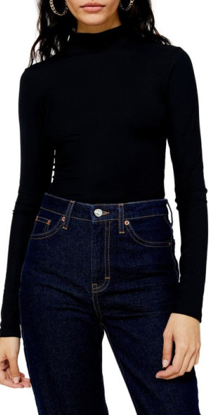 Topshop - Open Back Bodysuit in Black