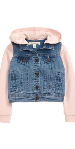 Tucker Tate Tucker Tate Heart Graphic Hooded Denim Jacket In