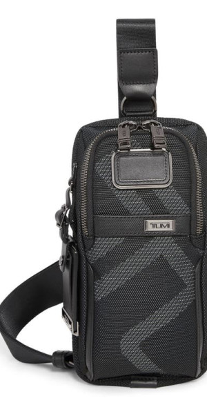 Tumi - Alpha Reflective Compact Sling Bag in Reflective Jacquard at ...