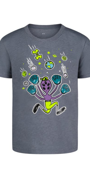 Under Armour - Kids' Alien Pitcher Performance Graphic T-Shirt in Gravel