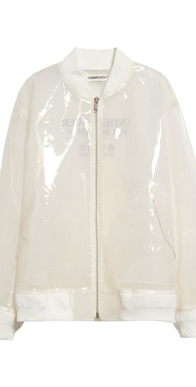 clear plastic bomber jacket