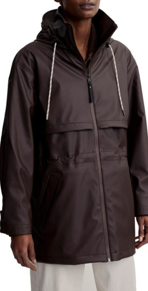 Varley - Alyssa Waterproof Rain Jacket in Dark Truffle at Nordstrom