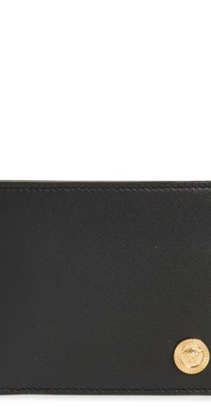 Versace - Biggie Medusa Coin Bifold Wallet in Black/Gold