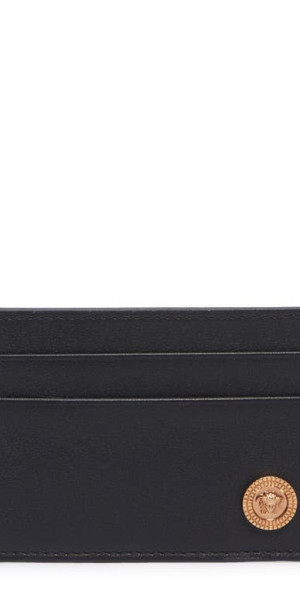 Versace - Biggie Medusa Coin Money Clip Card Case in Black- Gold at ...