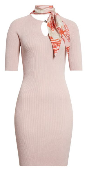 Versace - Holiday Twilly Cutout Rib Dress in Dusty Rose
