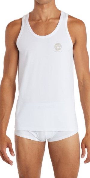 Versace - Medusa Head Logo Tank in White at Nordstrom