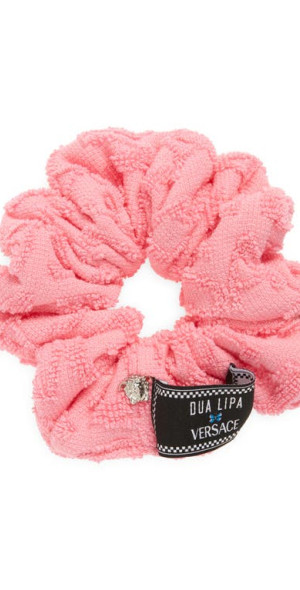 Versace - x Dua Lipa Terry Scrunchie in Flamingo at Nordstrom
