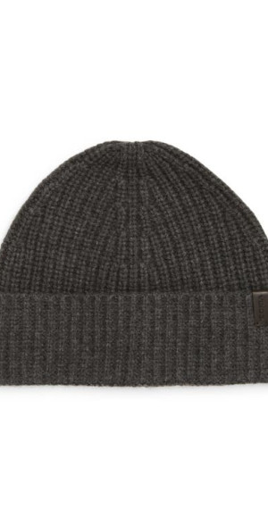 Vince - Knit Merino Wool & Cashmere Beanie Hat in Charcoal at Nordstrom