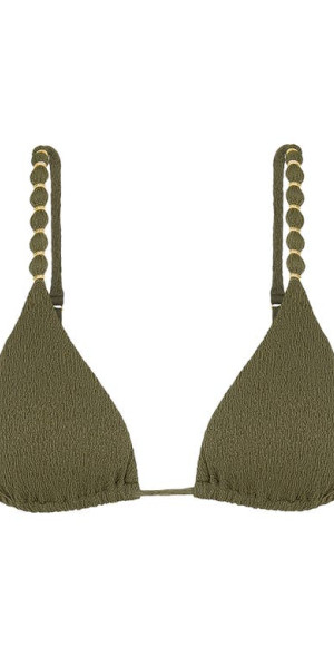 ViX Swimwear - Firenze Bead Strap Triangle Bikini Top in Green