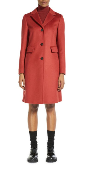 Weekend Max Mara - Tevere Virgin Wool Coat in Red at Nordstrom