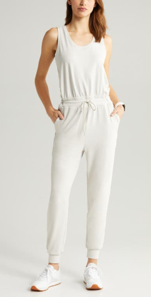 zella - Lift Off Jumpsuit in Grey Moonbeam