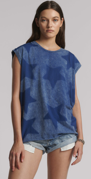 One Teaspoon - BLUE STAR DUST OVERSIZED TANK